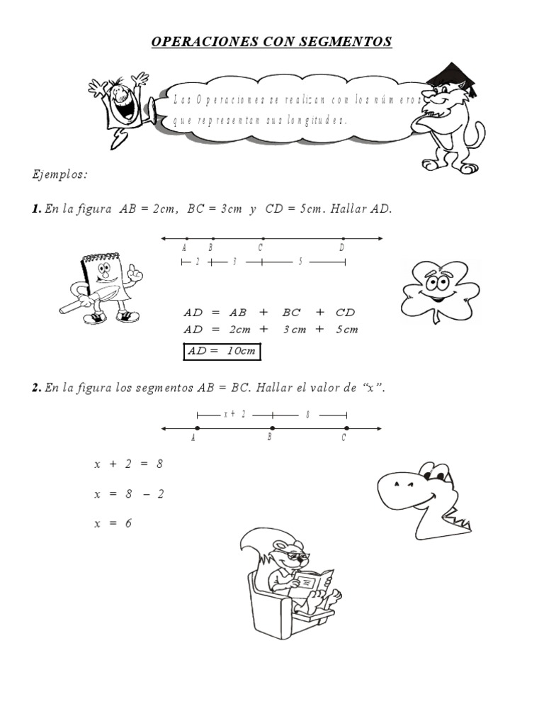 Operaciones Con Segmentos | PDF | Ajedrez | Enseñanza de matemática