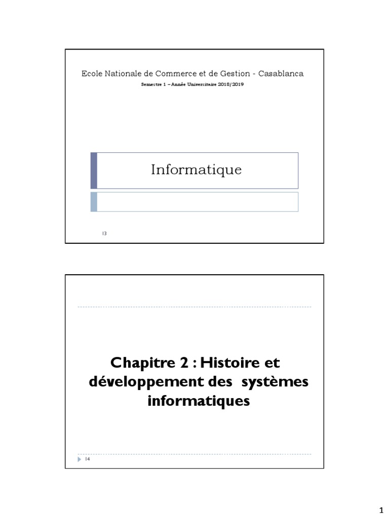 Cours Informatique - Chapitre 2 | PDF | Programme informatique | Programmation