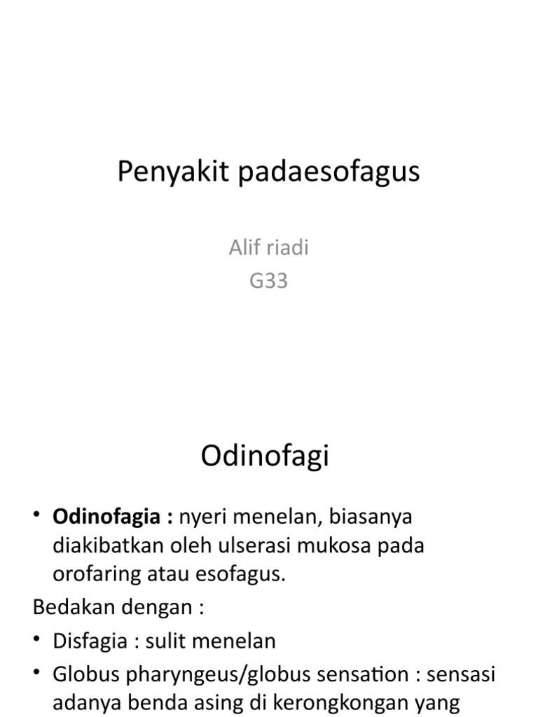 Penyakit THT Di Esofagus | PDF