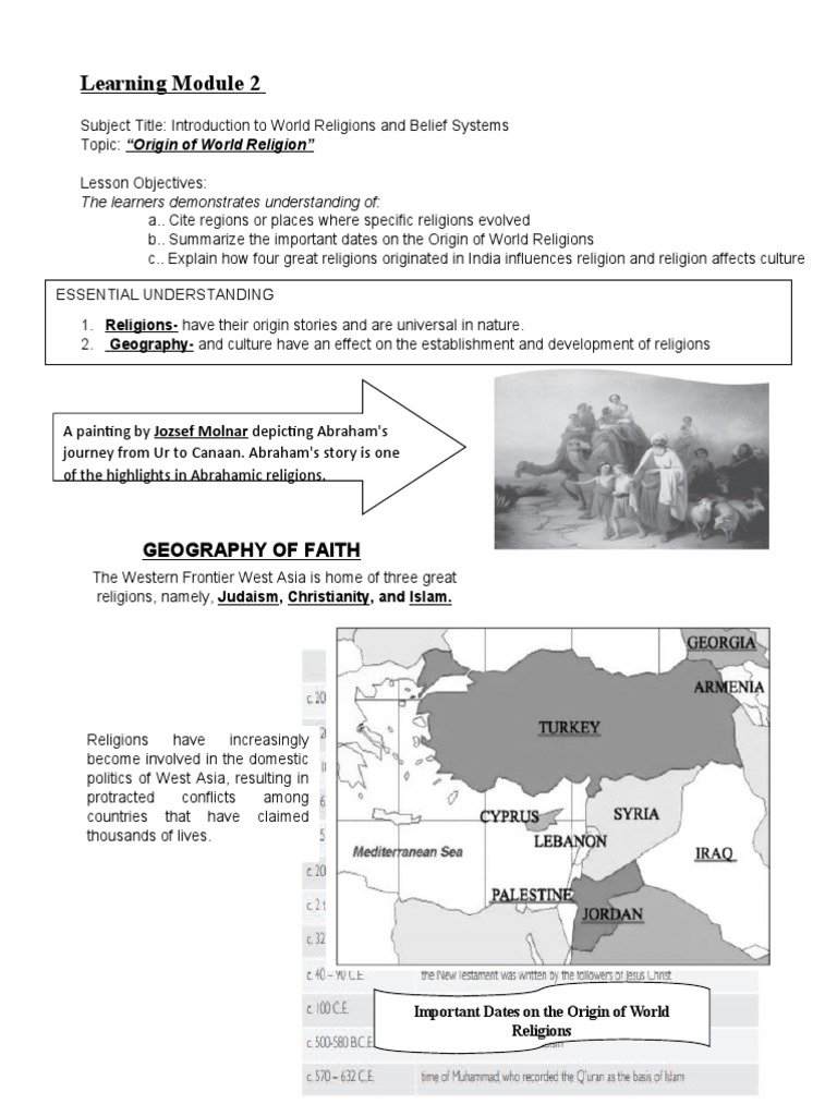 Learning Module 2: Geography of Faith | PDF | Religious Faiths | Indian ...