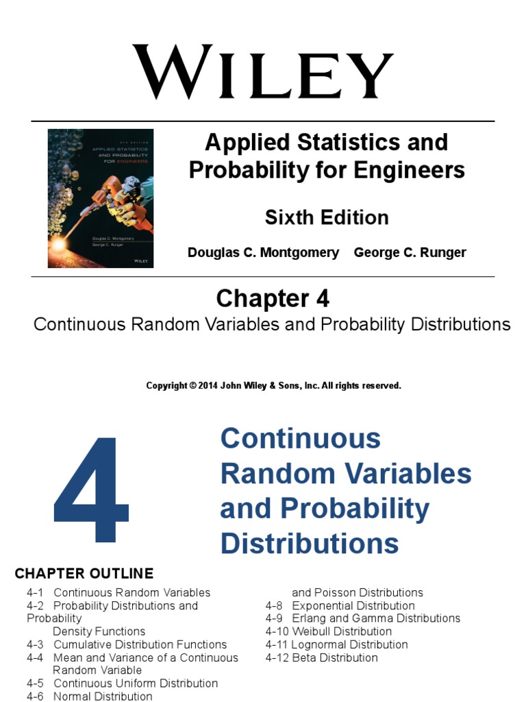 Applied Statistics and Probability For Engineers: Sixth Edition | PDF ...