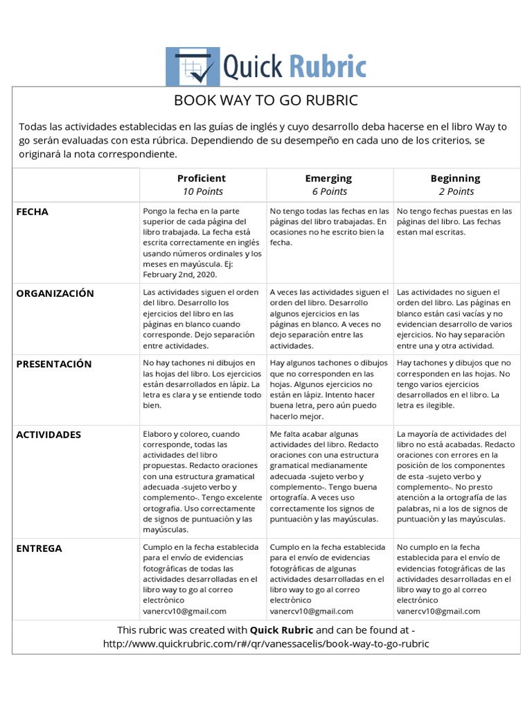 Book Way To Go Rubric | PDF | Lingüística | Gramática