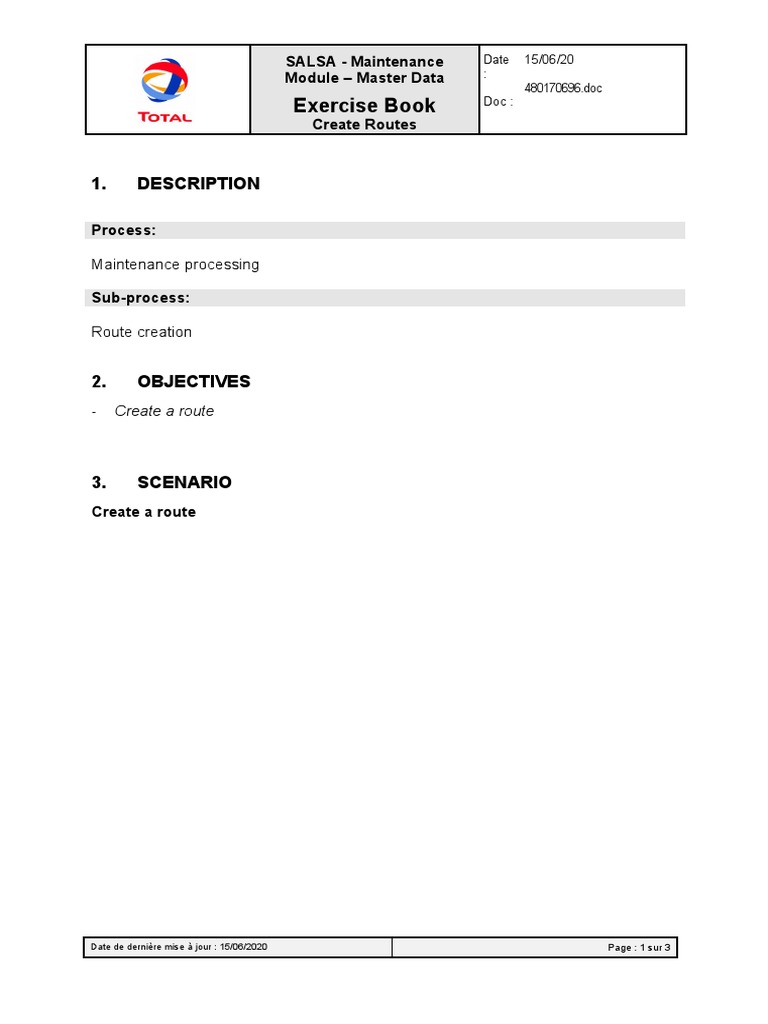 Maintenance Route Creation Guide | PDF
