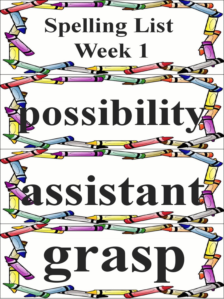 Spelling List Grade 4 | PDF