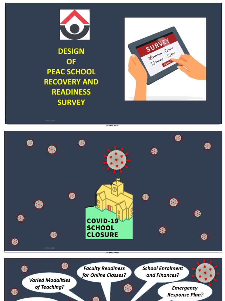 PEAC School Recovery and Readiness Assessment Tool by DR Miguel Rapatan ...