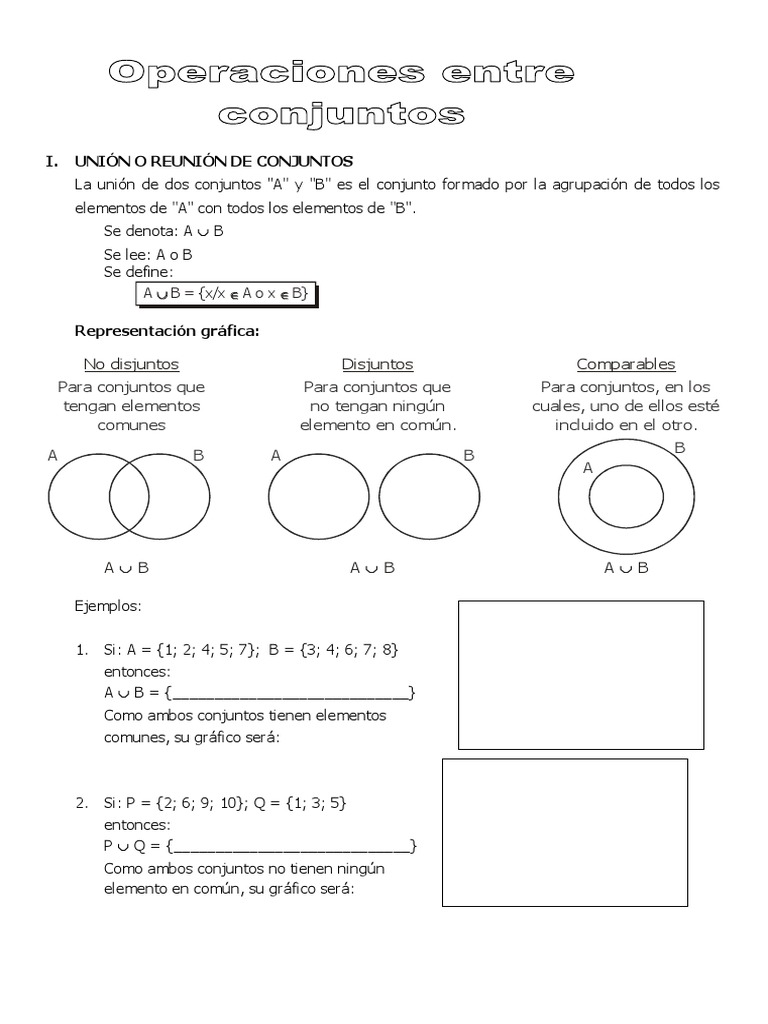 Operaciones Con Conjunto PDF 27 - 05 | PDF | Conjunto (Matemáticas ...