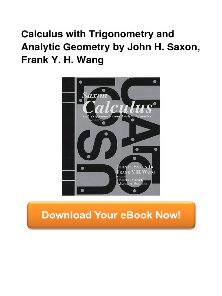 Calculus With Trigonometry And Analytic Pdf Pdf