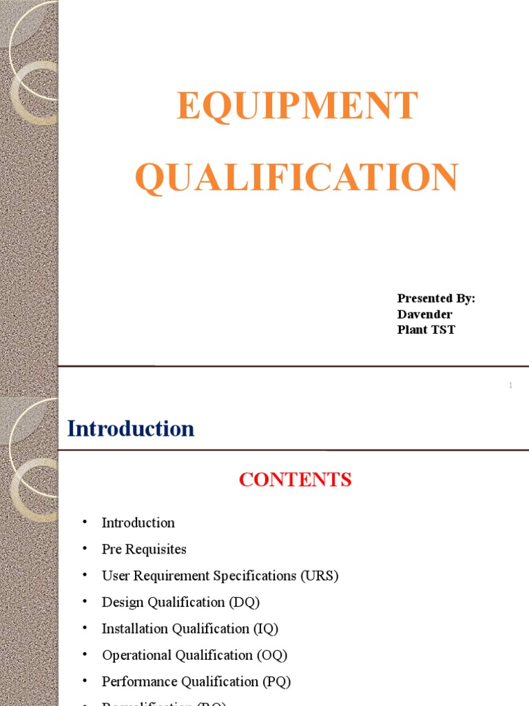 Equipment Qualification Guide | PDF | Verification And Validation ...
