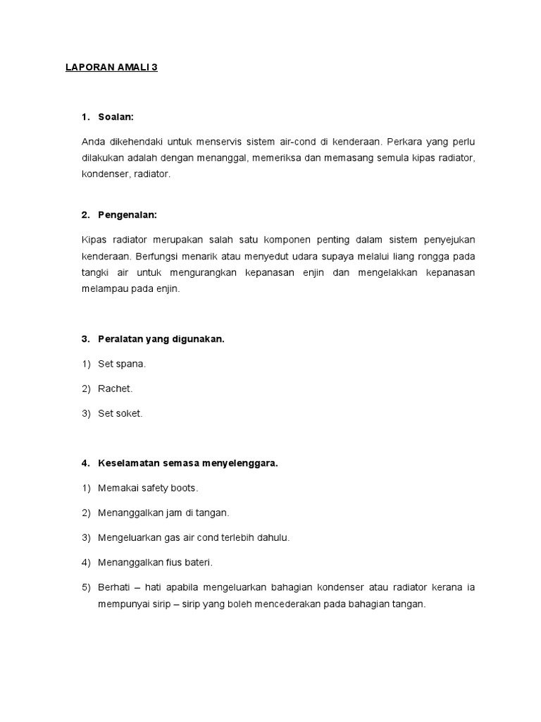 Laporan Amali 3 Fan | PDF