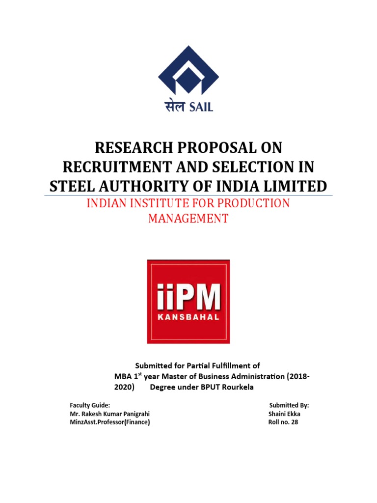 Shaini Research Proposal | PDF | Recruitment | Human Resource Management