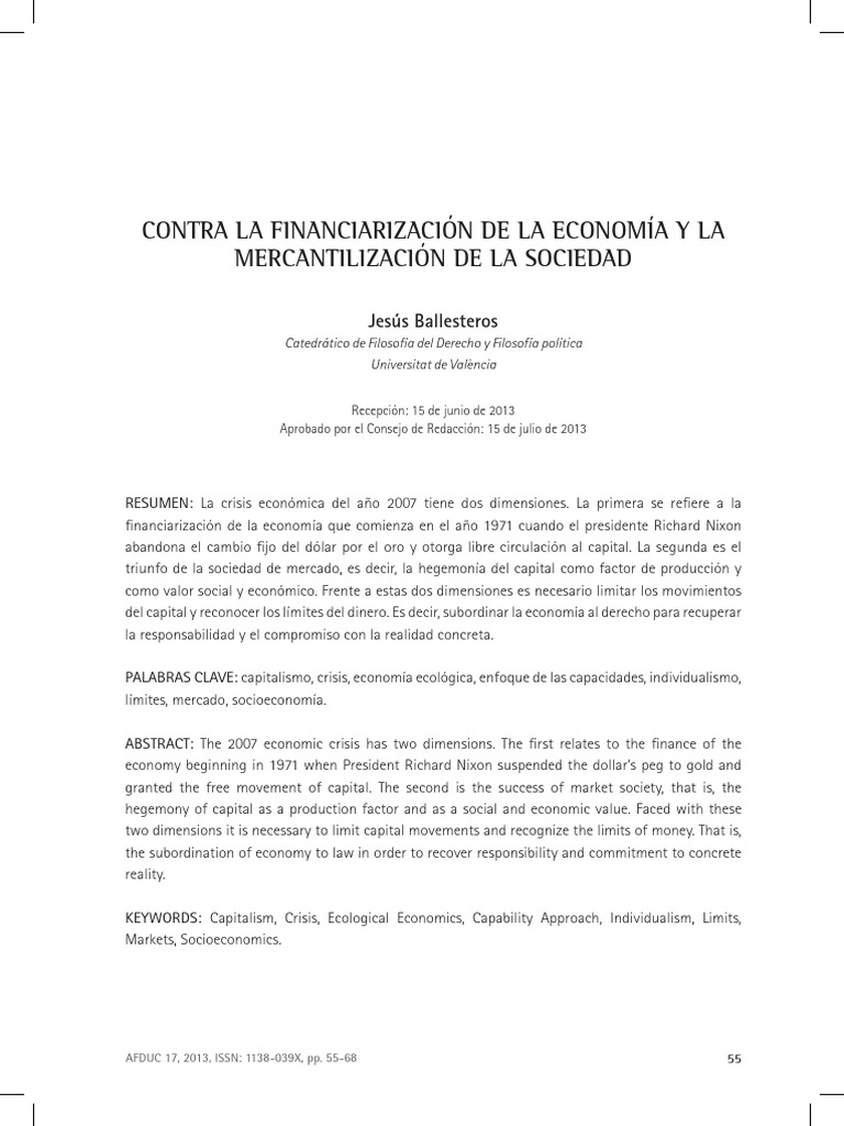 Jesus Ballesteros - Contra La Financiarización de La Economía y La ...