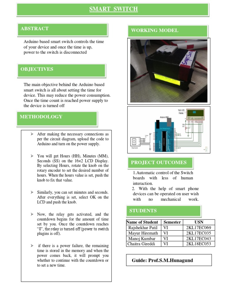Arduino Smart Switch Timer Control | PDF | Computers | Technology ...