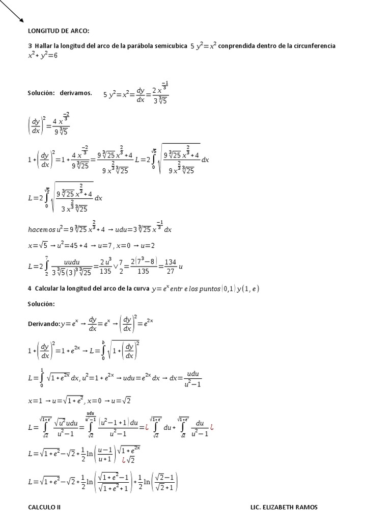 Calculo Ii Problemas Resueltos | PDF | Integral | Asíntota