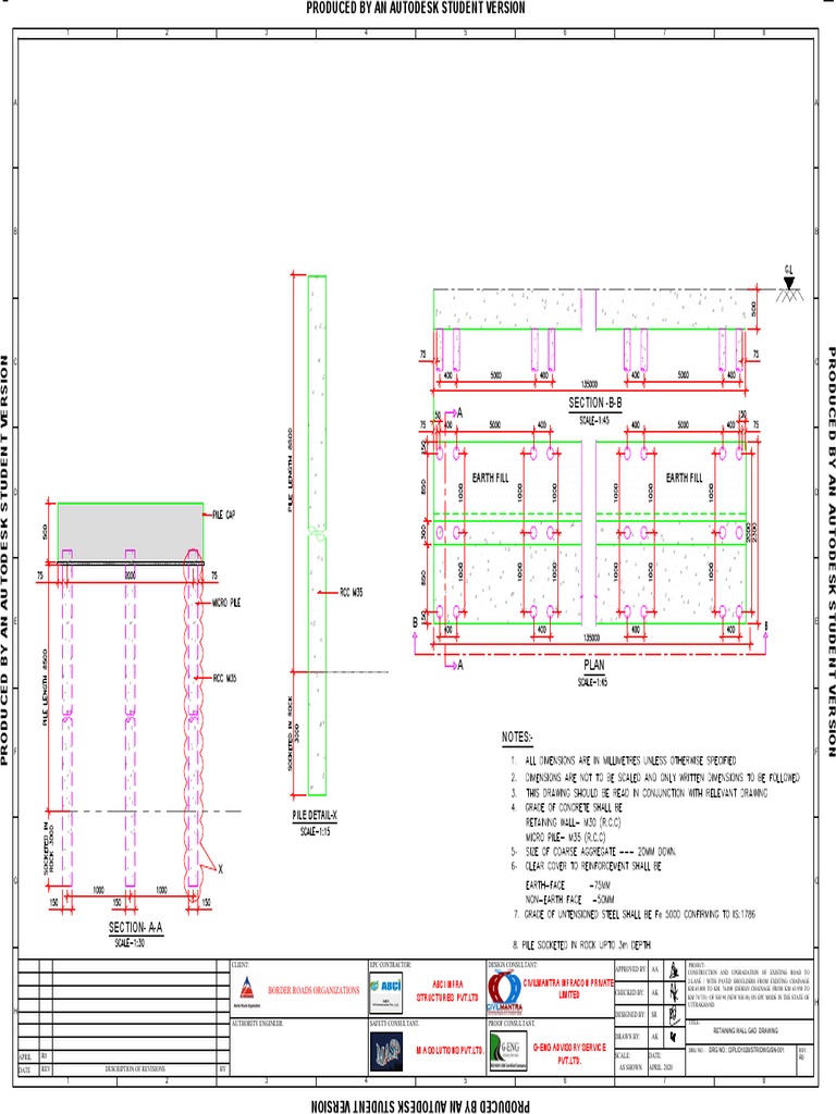 Retaining Wall Drawing - R-2-1 | PDF | Autodesk | Computing And ...