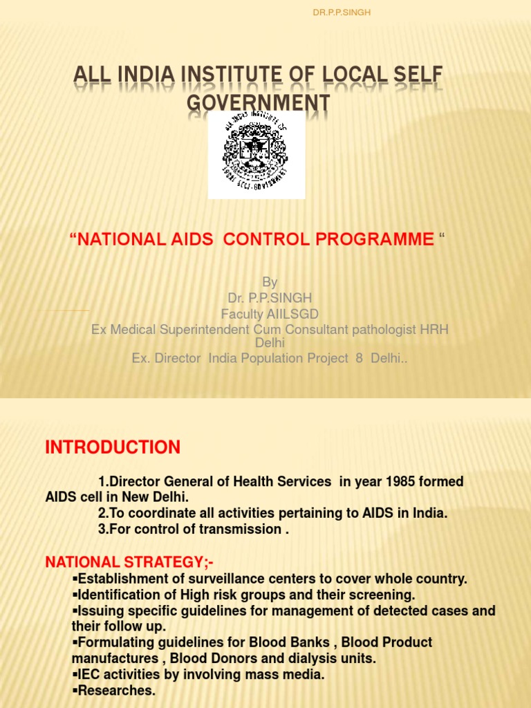 All India Institute of Local Self Government Delhi: "National Aids ...