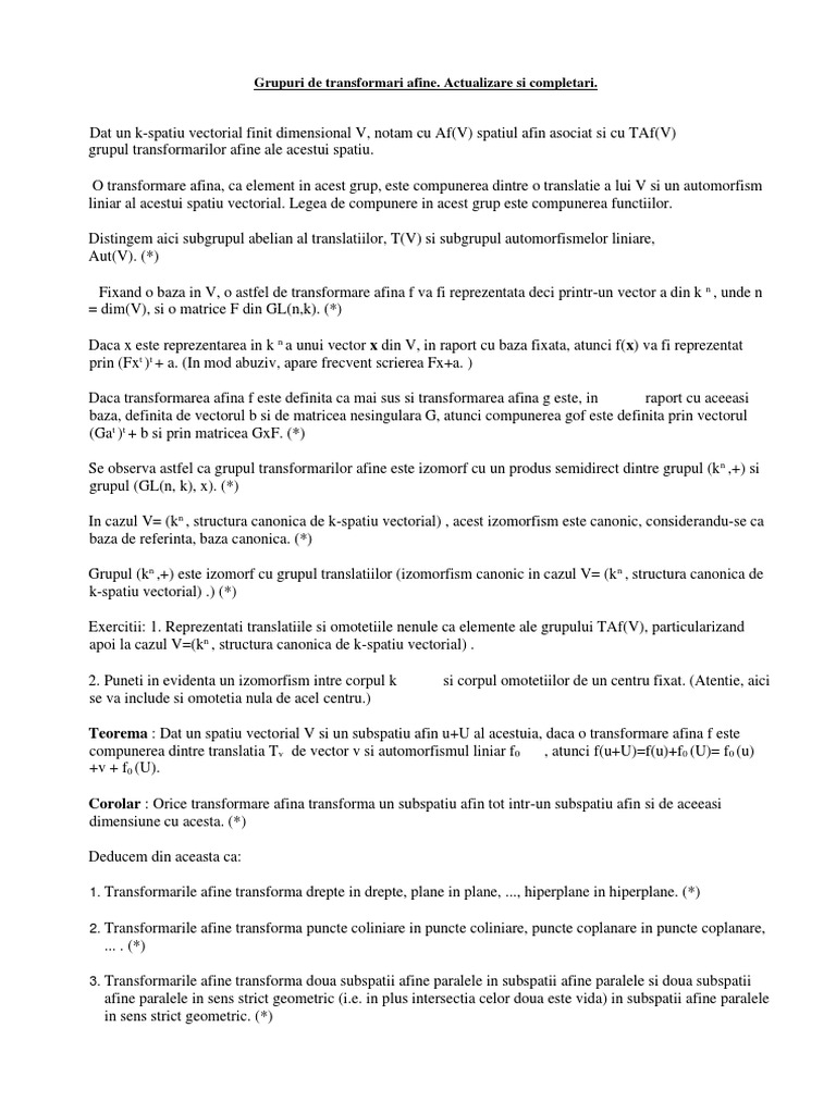 Complemente de Geometrie | PDF