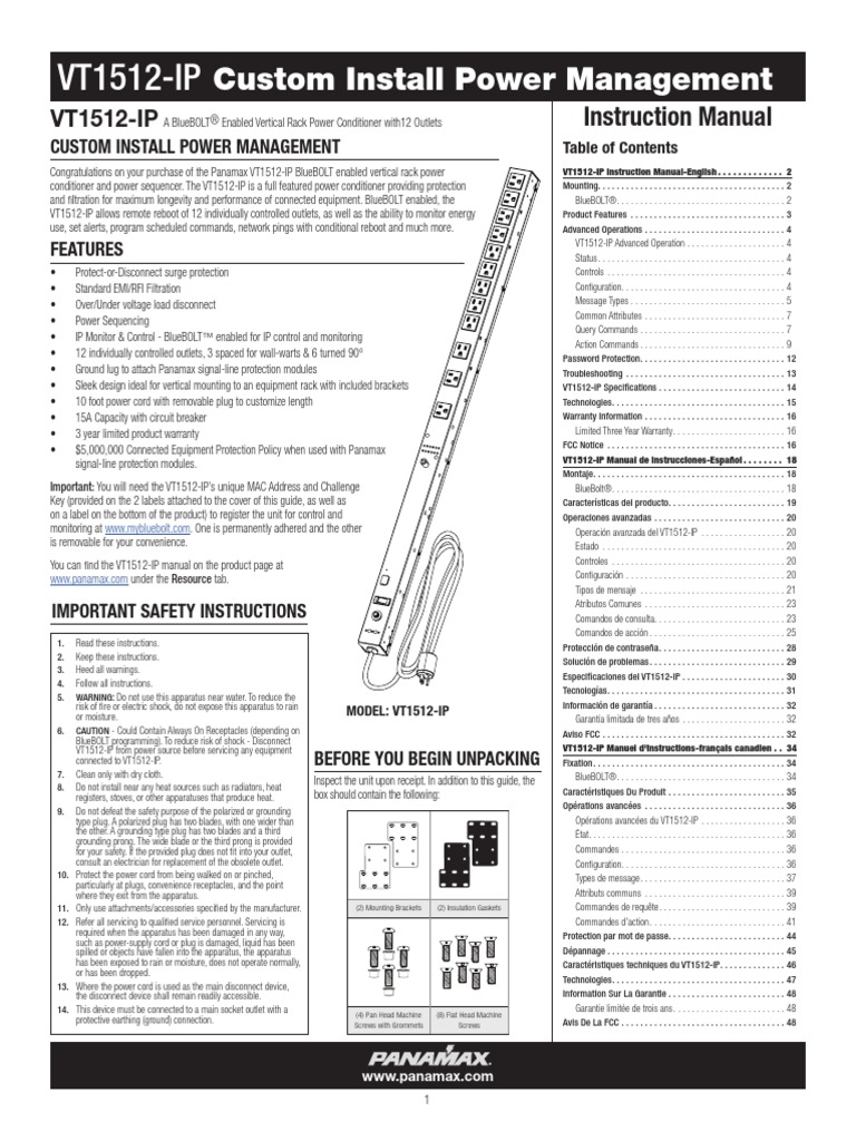 VT1512-IP: Custom Install Power Management | PDF | Computer Network ...