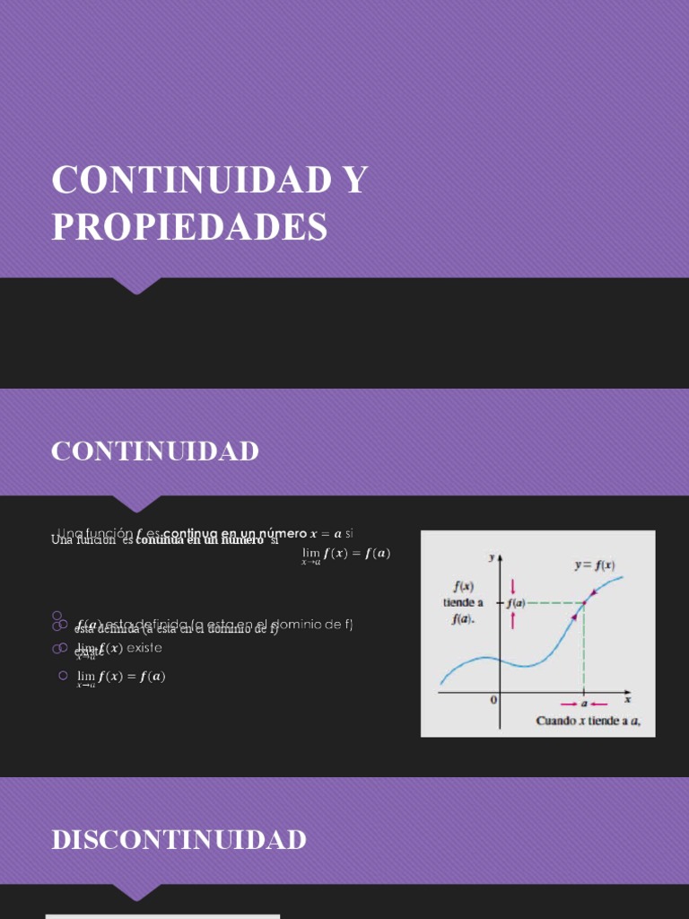 Continuidad y Propiedades | PDF | Función continua | Espacio