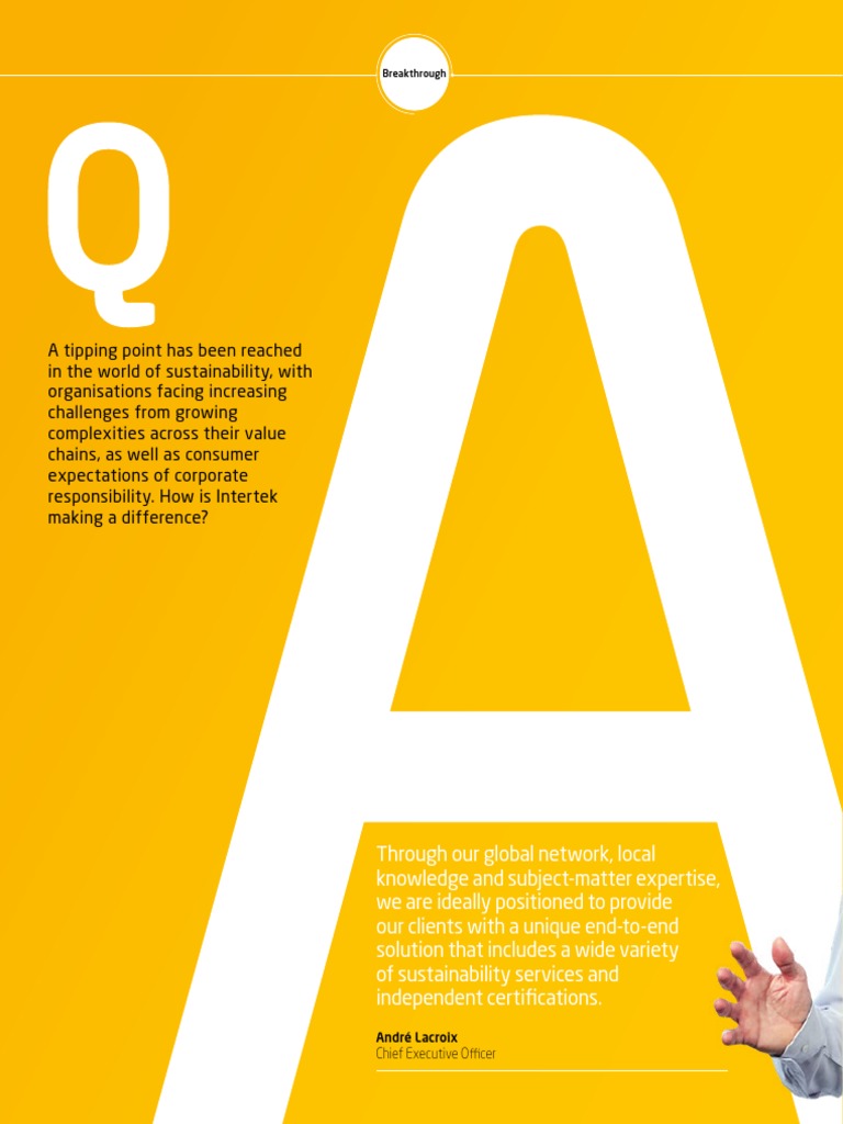 Breakthrough: André Lacroix Chief Executive Officer | PDF ...