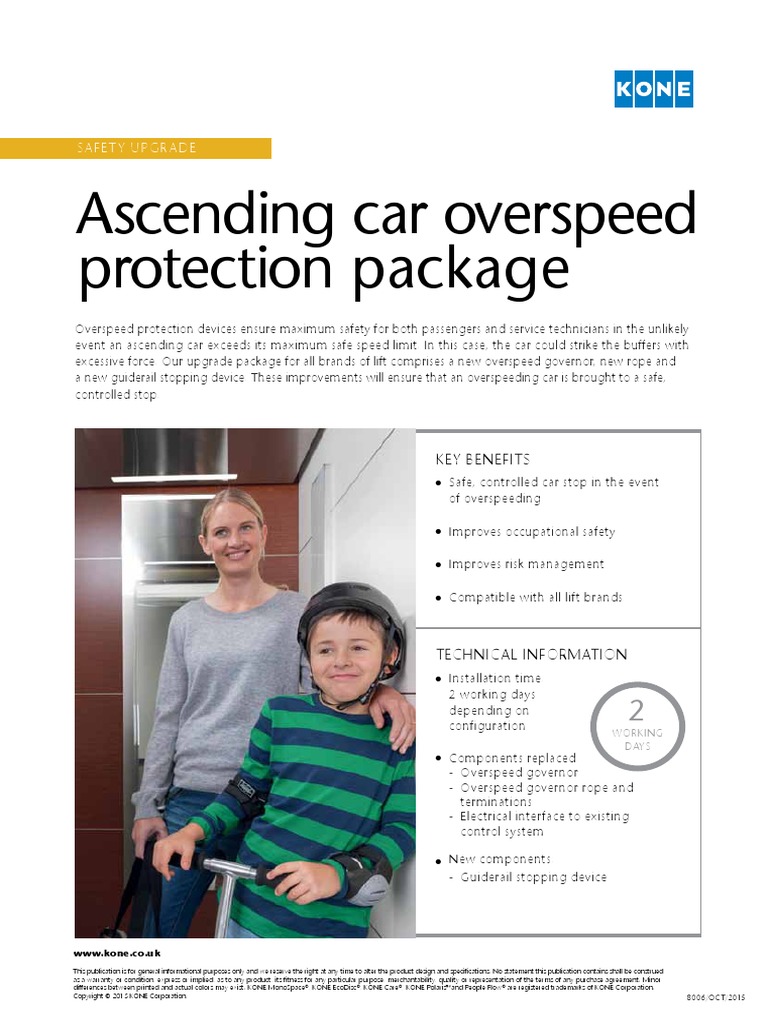 Leaflet Kone Ascending Car Overspeed Upgrade Package Uk 2016 Tcm109 ...