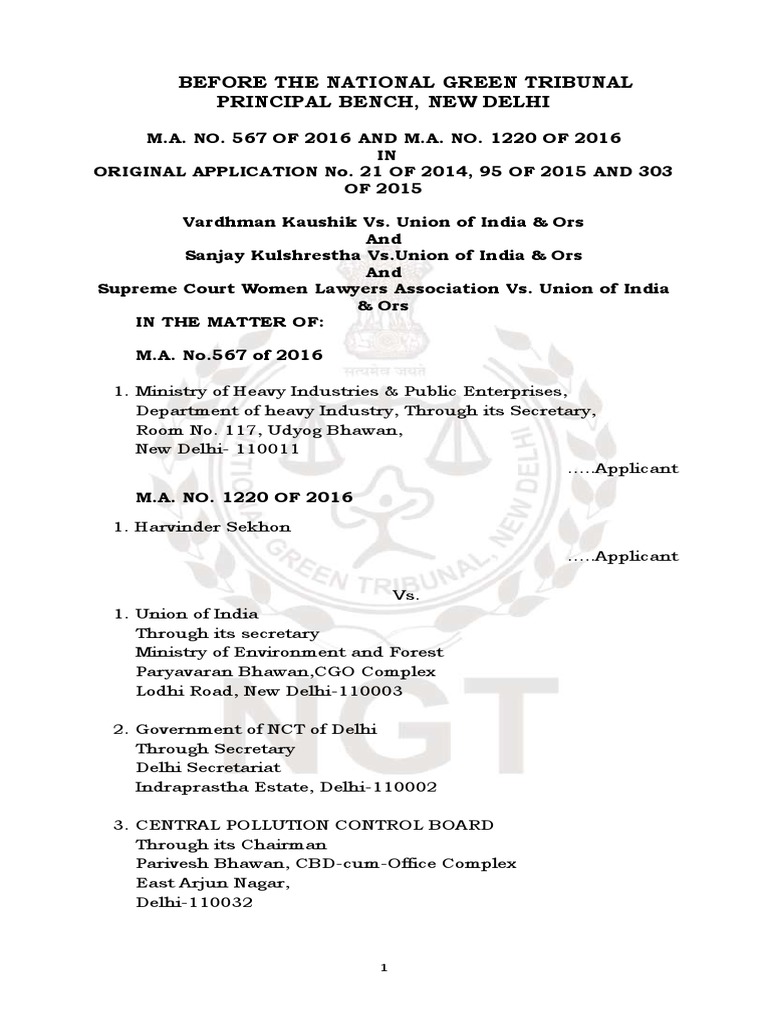 Diesel Vehicle 10 Year Old Ban NGT Order | PDF | Exhaust Gas ...