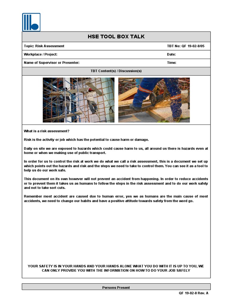 Risk Assessment | PDF | Risk Assessment | Labor Relations