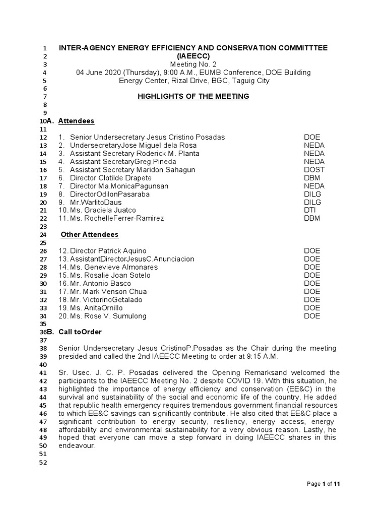 Promoting Energy Efficiency: Summary of the Second Inter-Agency Energy ...