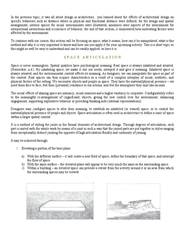 Space Articulation | PDF | Space | Natural Environment