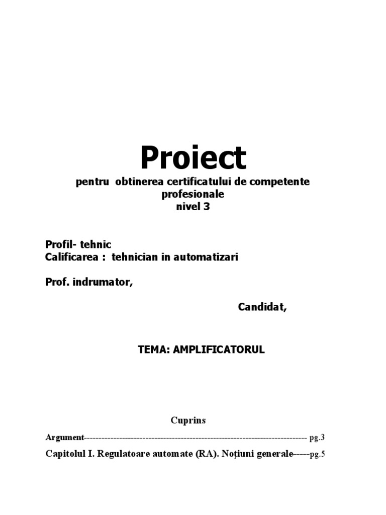 Proiect | PDF
