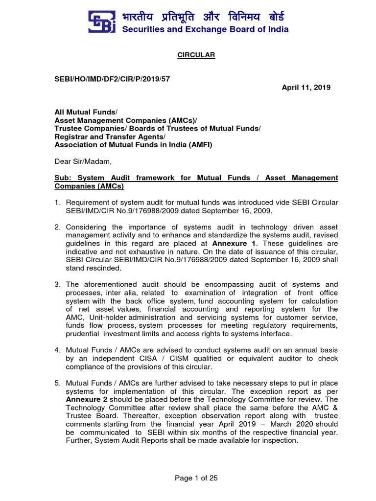 Sebi - Circular | PDF | Information Security | Backup