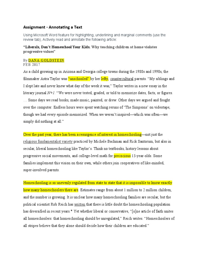 Annotating Assignment Turki | PDF | Homeschooling | Poverty