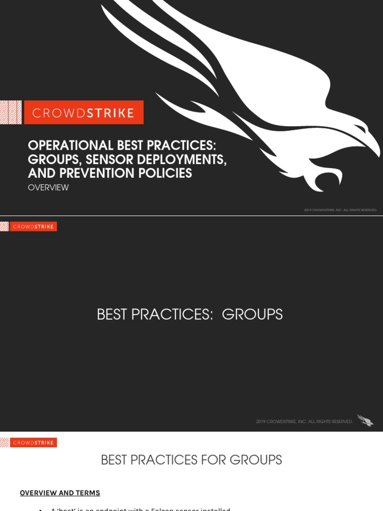CrowdStrike Operational Best Practices - Groups Sensor Deployments and ...