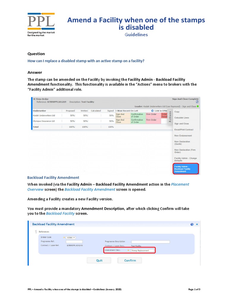 PPL Backload Facility Amendment | PDF | Software | Computing