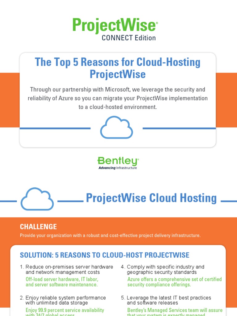 Projectwise: The Top 5 Reasons For Cloud-Hosting Projectwise | PDF