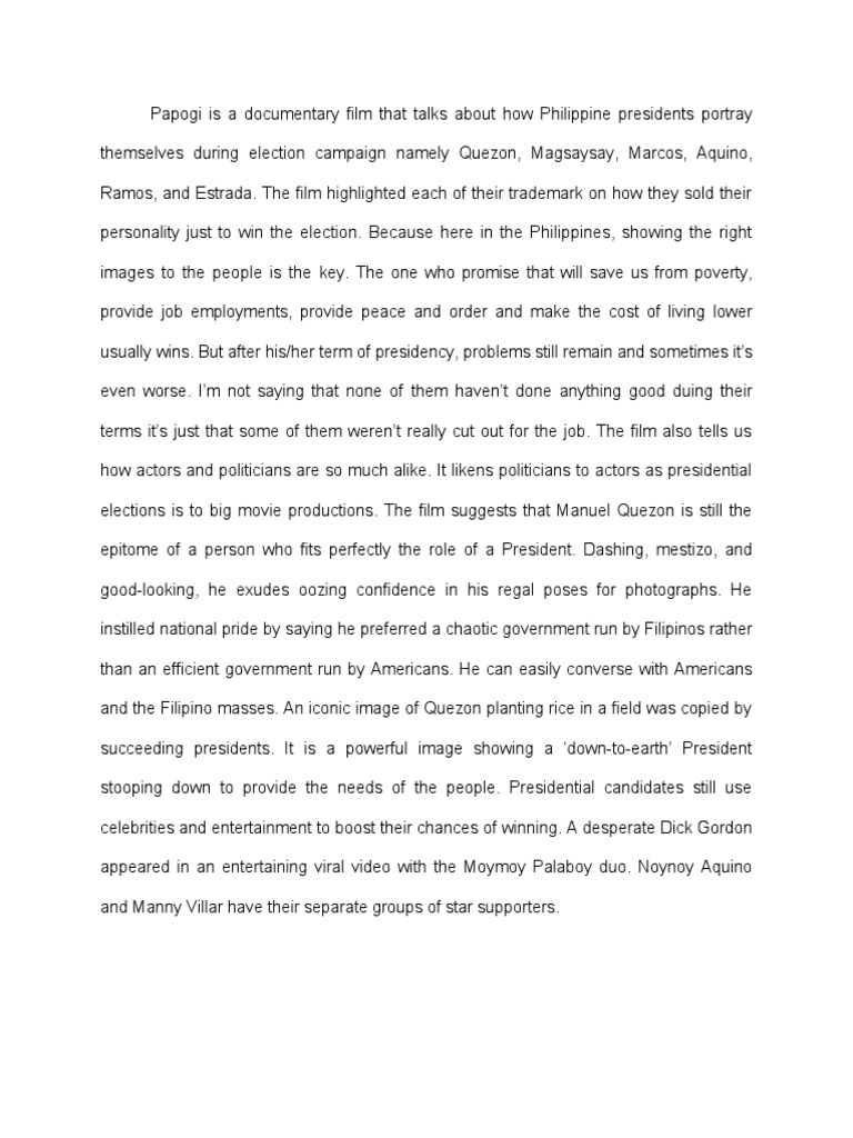 Papogi: Philippine Presidents in Focus | PDF | President Of The ...