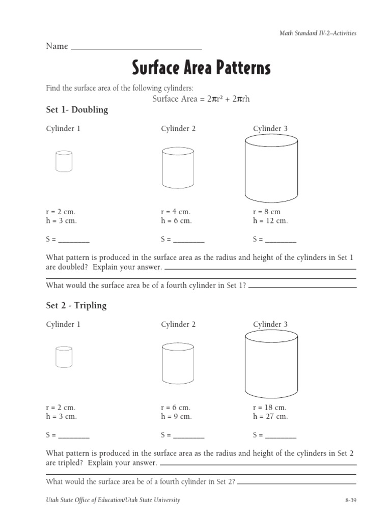 Surface Area Patterns PDF | PDF | Teaching Methods & Materials