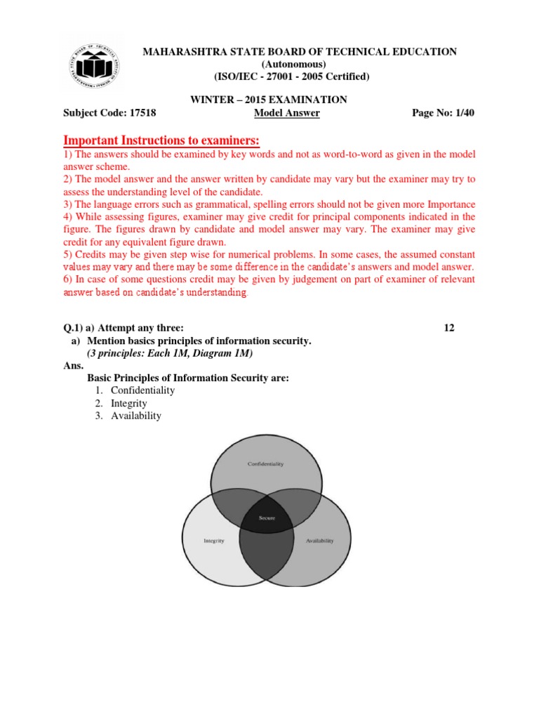 2015 Winter Model Answer Paper PDF | PDF | Information Security ...