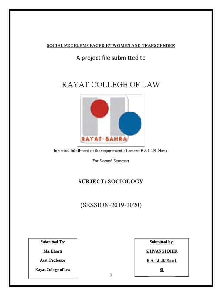 Social Problems Faced by Women | PDF | Transgender | LGBTQIA+ Studies