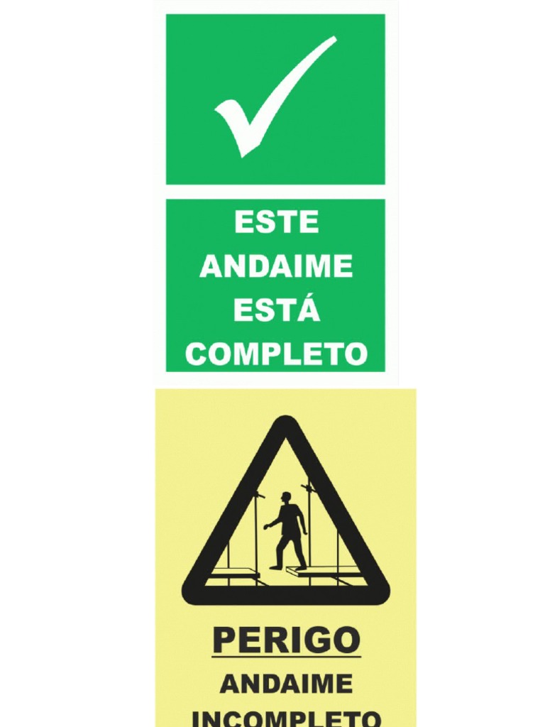 Sinaletica Andaime Incompleto | PDF