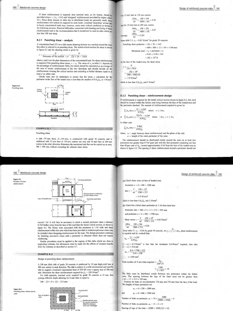Flat Slab Punching Shear Design To BS8110 (Example) | PDF