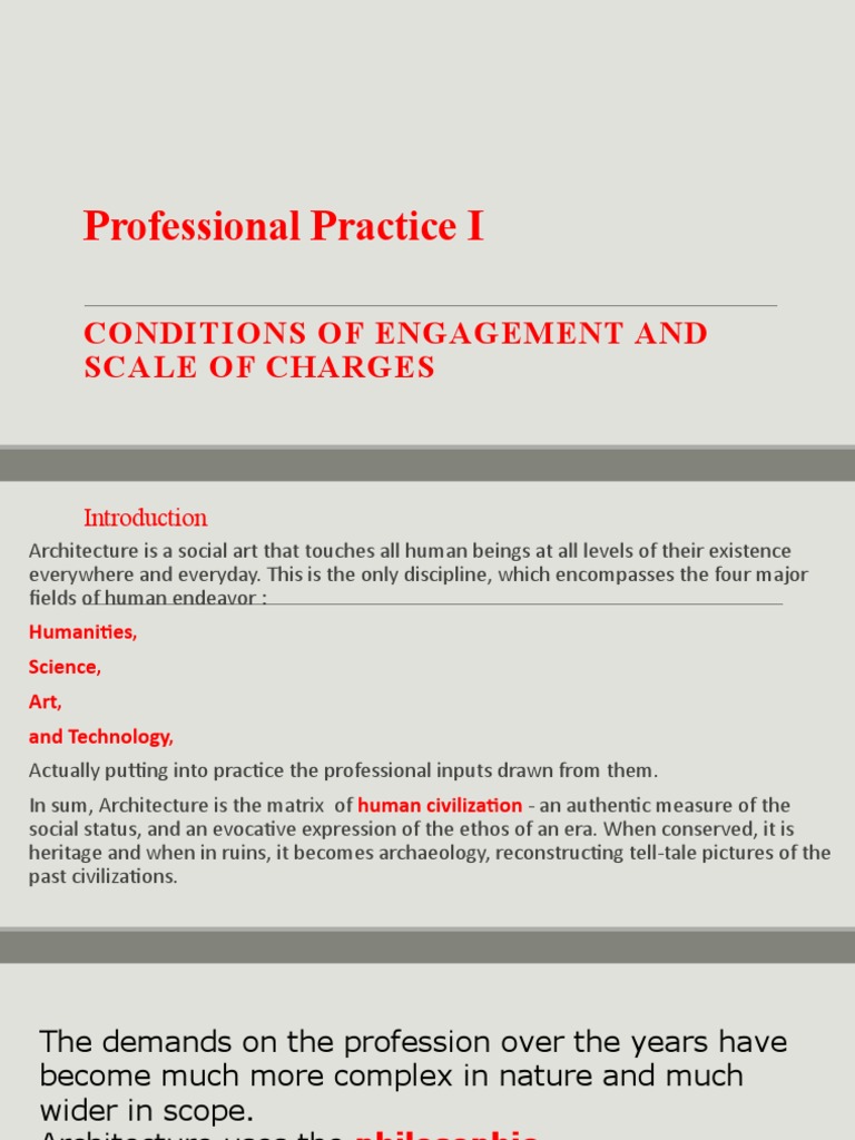 Conditions of Engagement and Scale of Charges | PDF | Architect | Indemnity