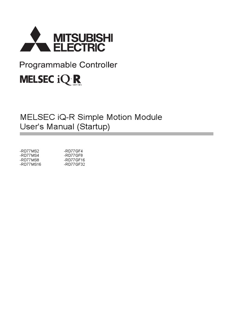 MELSEC iQ-R Simple Motion Module User's Manual (Startup) PDF | PDF ...