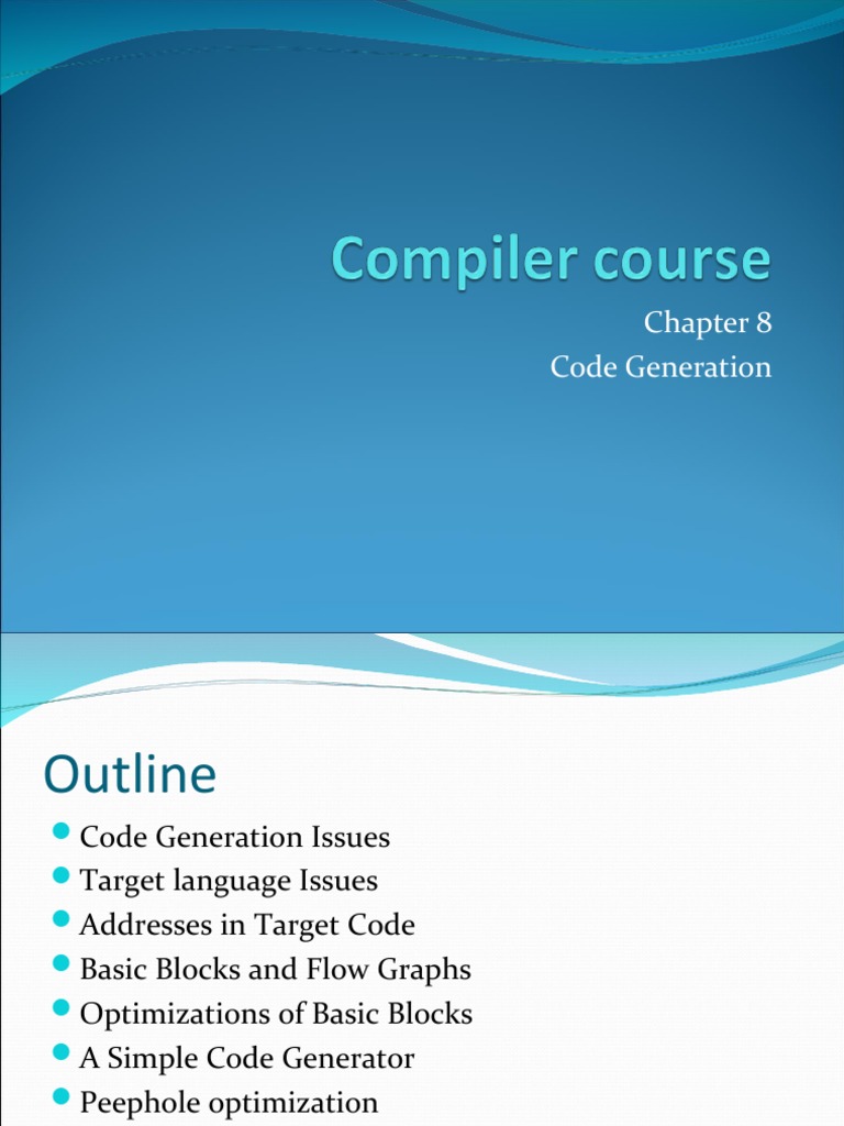 Chapter 8 - Code Generation | PDF | Theoretical Computer Science ...