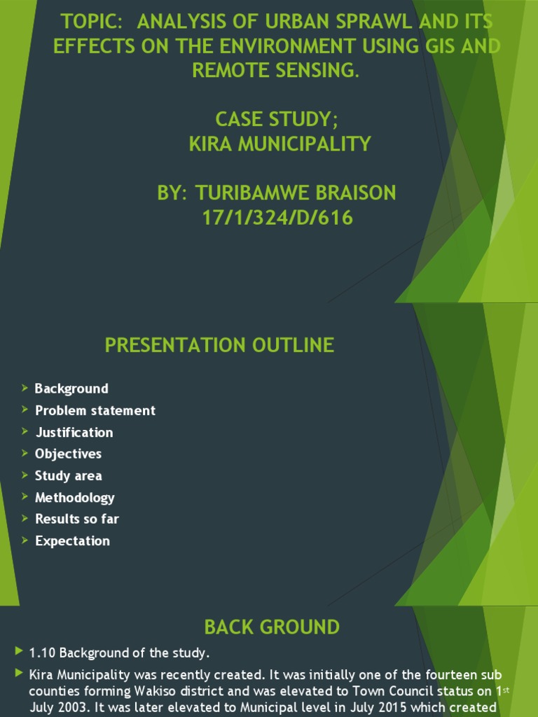 Project Proposal Final 2019 | PDF | Urban Sprawl | Geographic ...