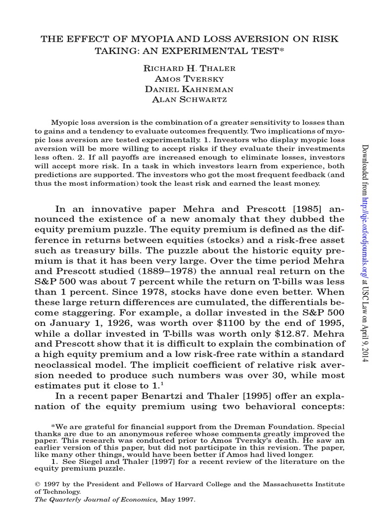 Risk Aversion | PDF | Risk Aversion | Utility