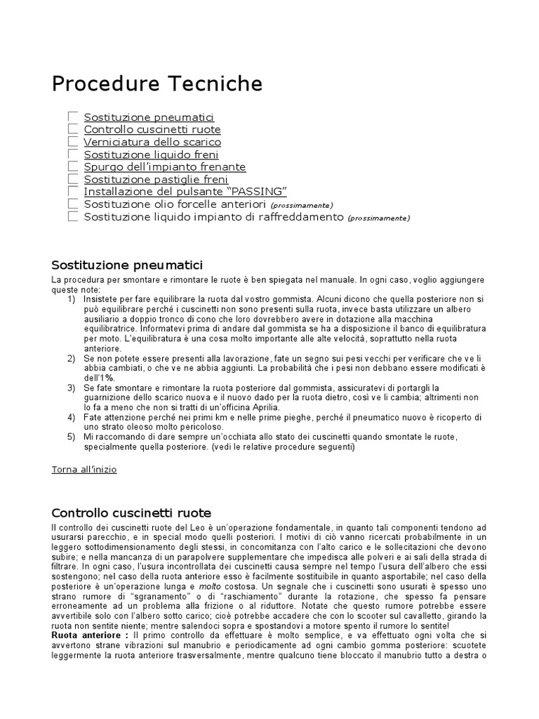 Procedure Tecniche | PDF