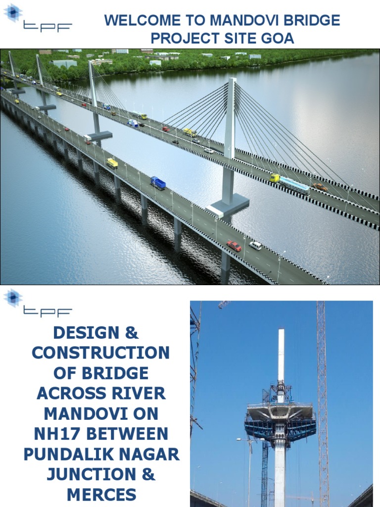 Mandovi Bridge Construction Overview | PDF | Deep Foundation | Economic ...
