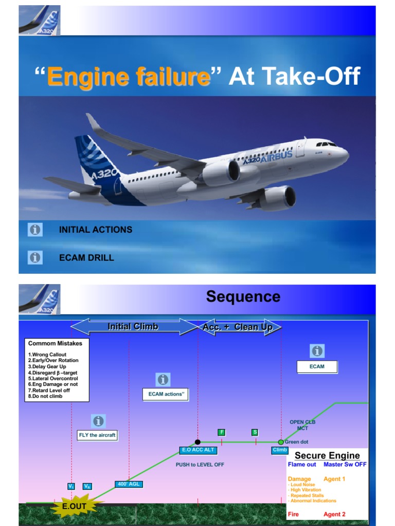 MB A32F Engine Failure ECAM | PDF | Aerospace Engineering | Aircraft