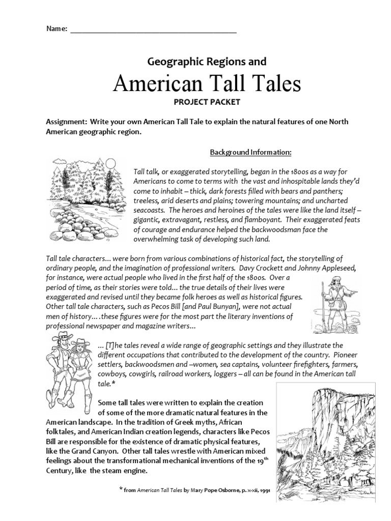 Tall Tales and Geographic Regions | PDF | Hero