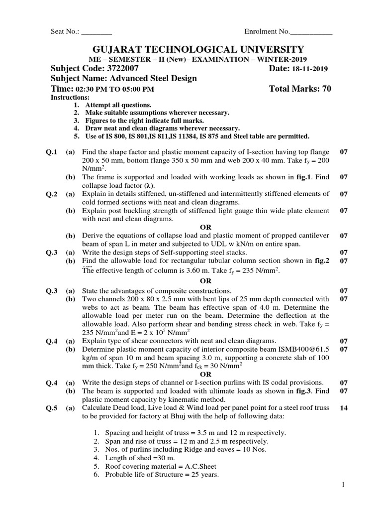 Gujarat Technological University: Subject Code: 3722007 Date: Subject ...